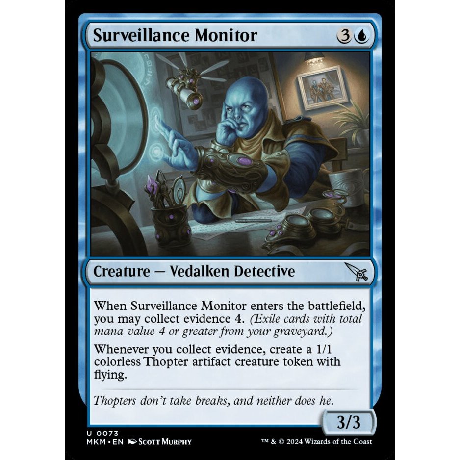 Magic the Gathering - Surveillance Monitor - MTG Blue - MKM - NM (_BKR ...