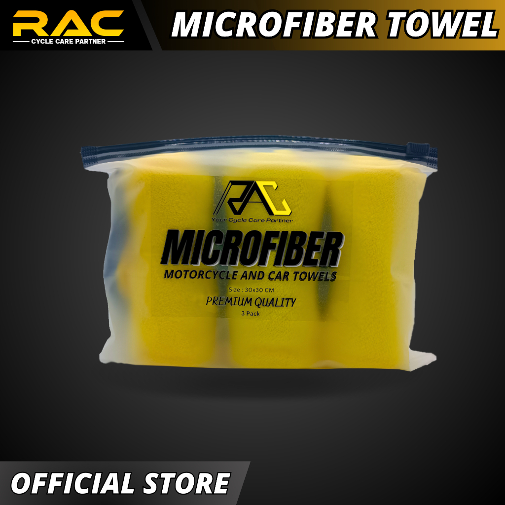 RAC 3Pcs Car Wash Cloth Microfiber Towel Auto Cleaning Drying Cloth ...
