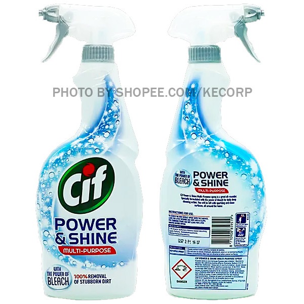 CIF Power & Shine Multi-Purpose with Bleach 700ml Spray | Shopee ...