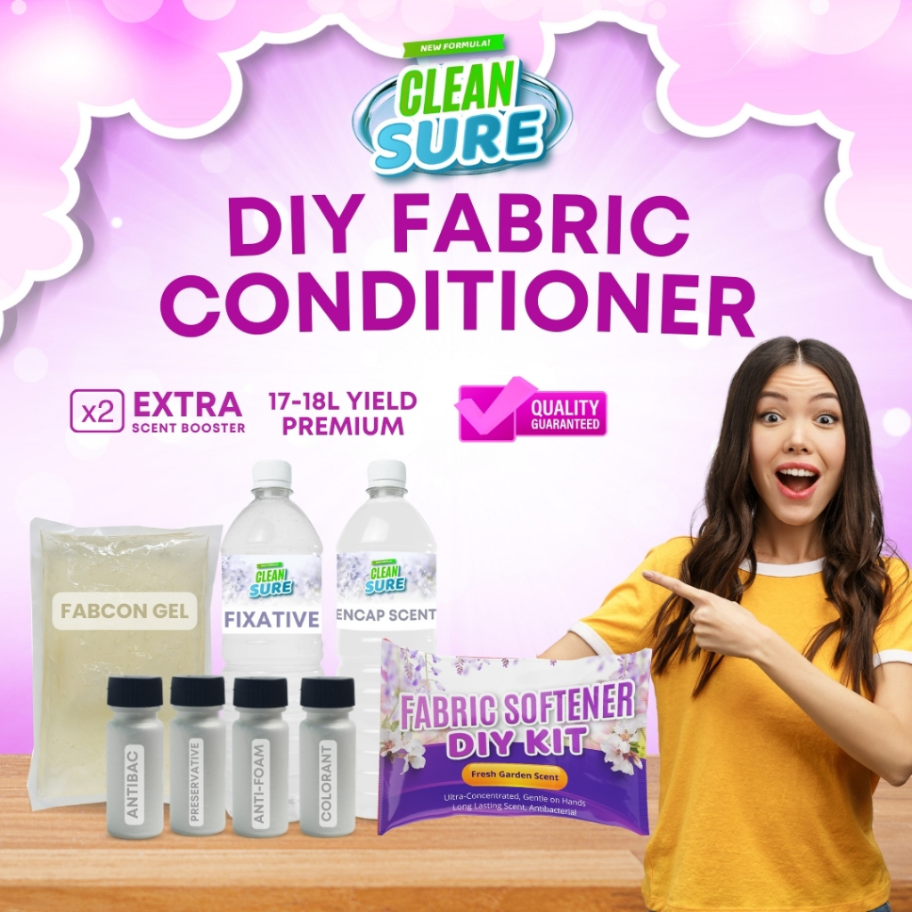 CleanSure Premium Fabcon Kit 10 Liters Yield DIY Fabric Conditioner ...