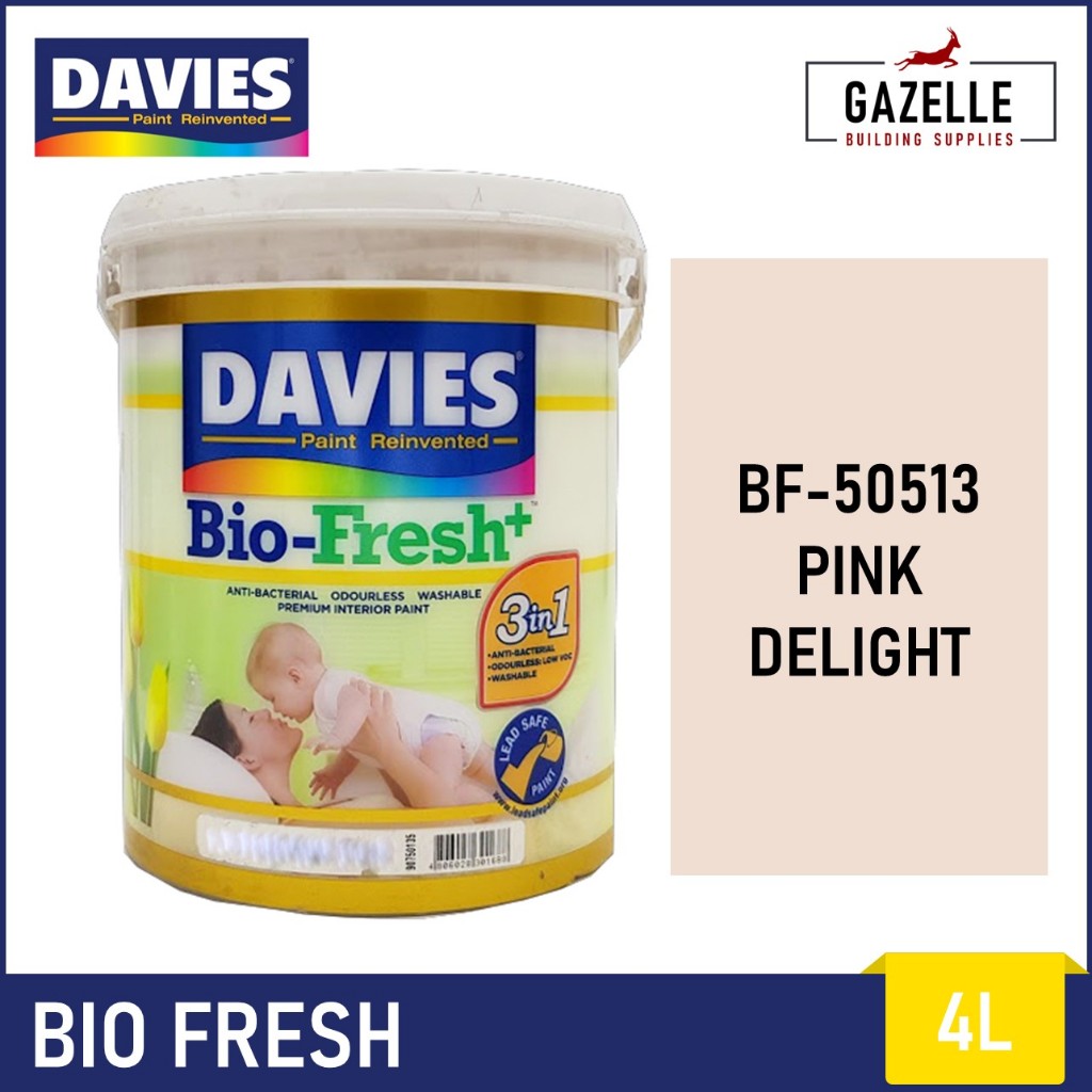 Davies Bio Fresh Anti-Bacterial , Odorless and Washable Paint Pink ...