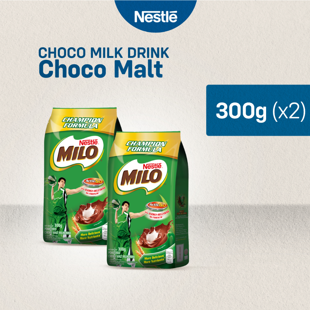 Milo Powdered Choco Malt Milk Drink 300g - Pack of 2 | Shopee Philippines