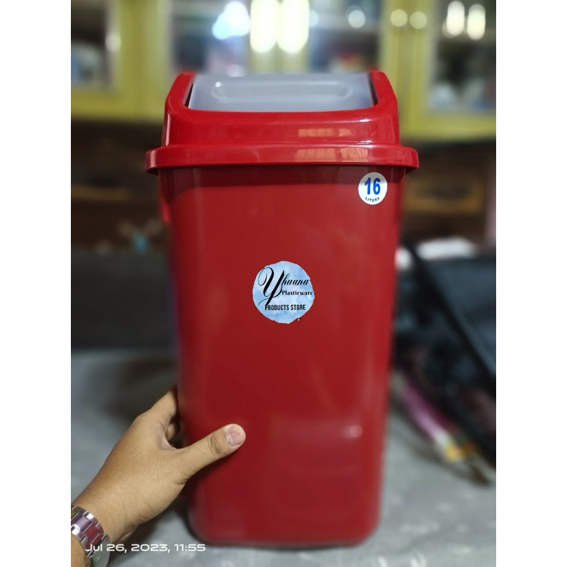 16 LITERS RED TRASH CAN | Shopee Philippines