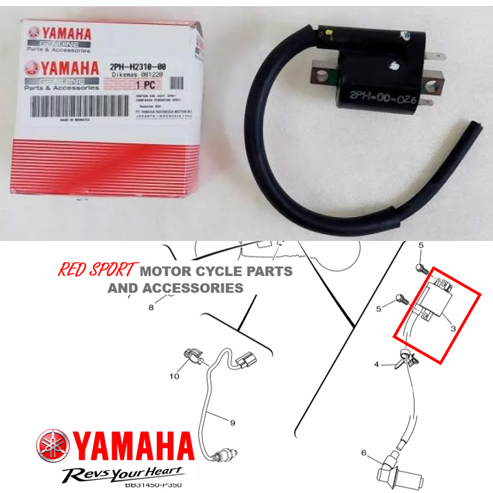 IGNITION COIL FOR MIO I 125 / MIO SOUL I 125 / MIO GEAR / GRAVIS 2PH ...