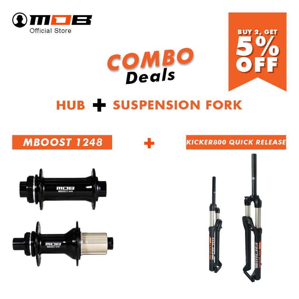 MOB MBOOST 1248 Hub and Magnesium Kicker800 Suspension Fork(Quick ...