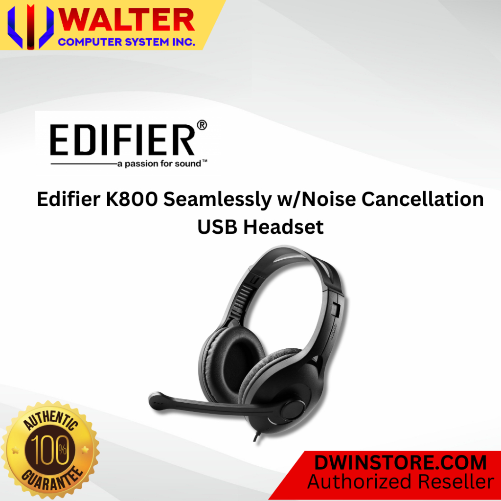 Edifier K800 Seamlessly w/Noise Cancellation USB Headset | Shopee ...