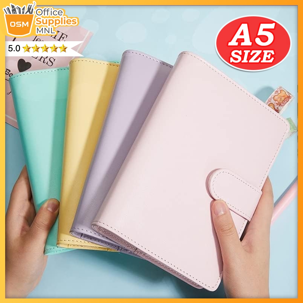 Photocard Binder A5 Size PU Leather Macaron Binder & Laser Binder Lomo ...