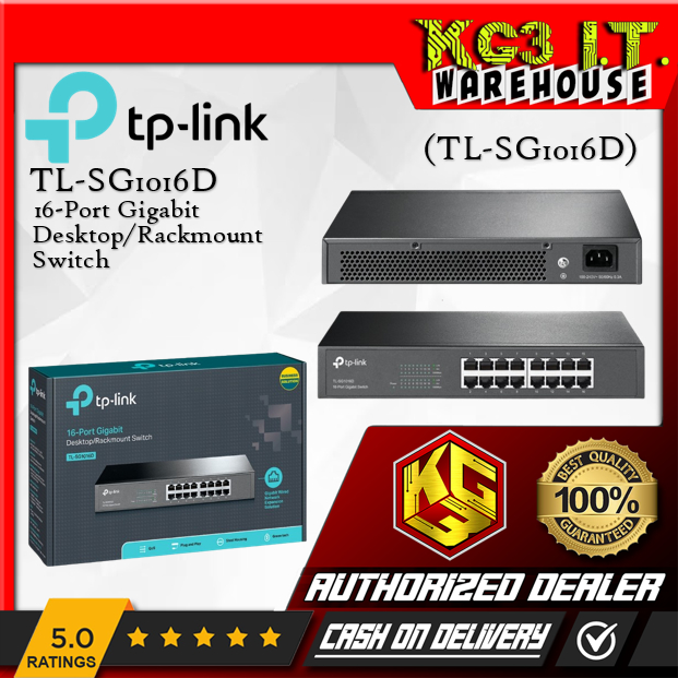 TP-LINK TL-SG1016D | 16-Port Gigabit Desktop/Rackmount Switch (TL ...