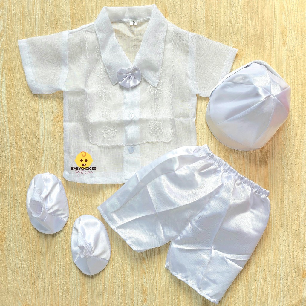 Pang Binyag Barong Baptismal For Boy Christening | Shopee Philippines