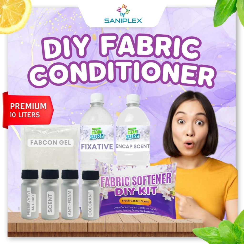 Saniplex Premium Fabcon Kit DIY Fabric Conditioner 10L Package Contains ...