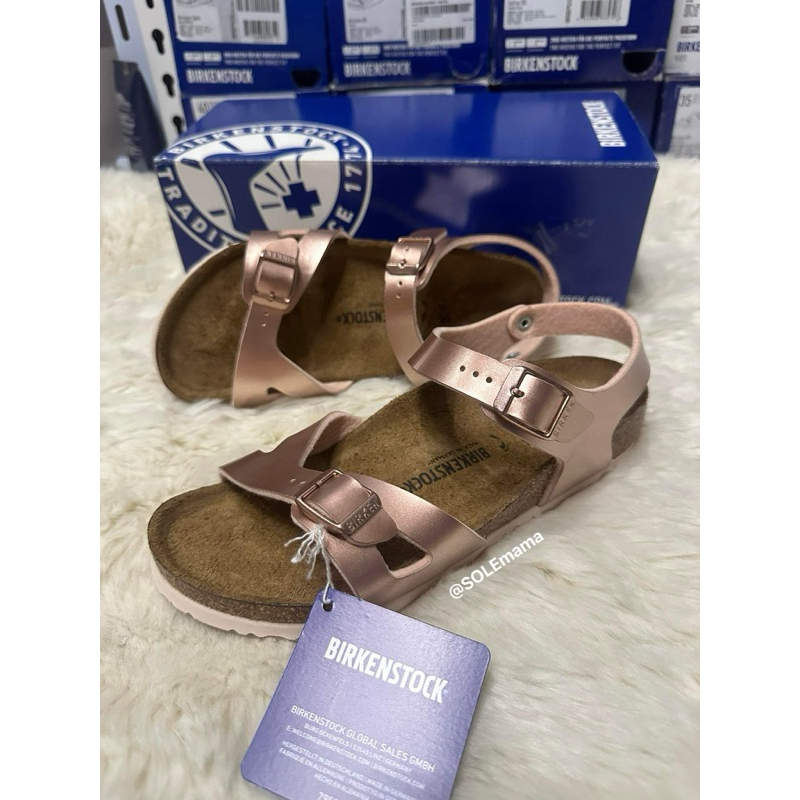 BIRKENSTOCK Rio Metallic Copper ORIGINAL | Shopee Philippines