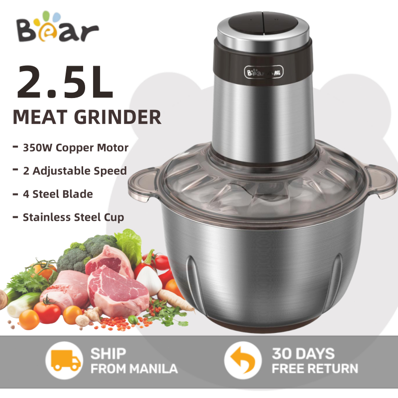 Bear Food Processor Electric Heavy Duty Meat Grinder Chopper Baby Food ...