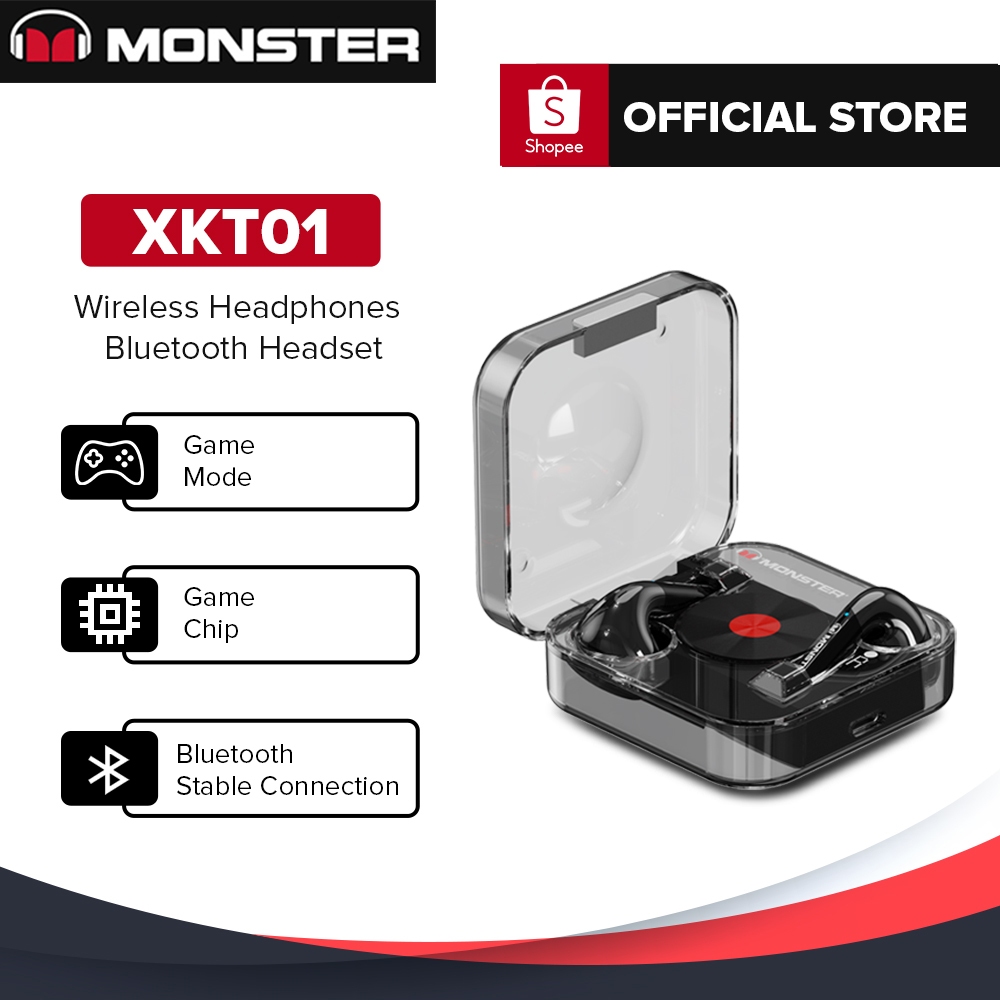 Monster XKT01 Bluetooth Gaming Earphone Surround Sound Fast Connection ...