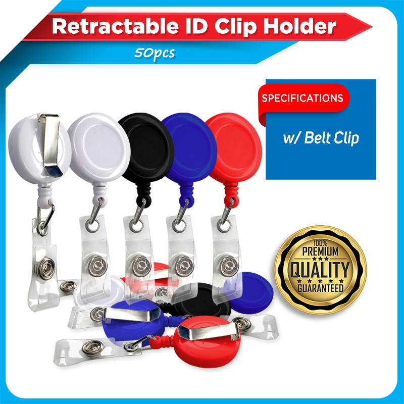 Retractable ID clip holder w/ belt clip (50pcs) | Shopee Philippines