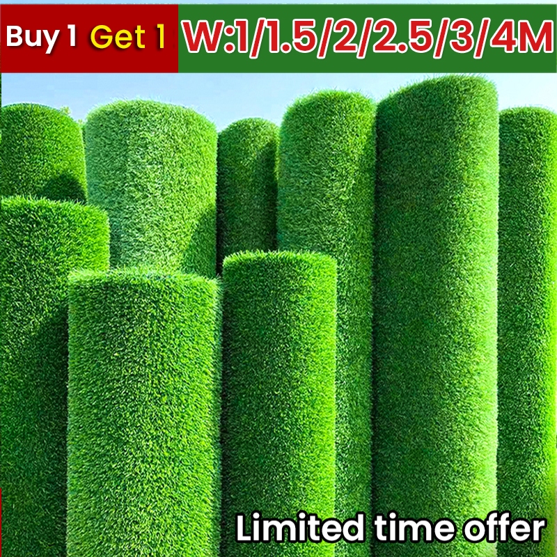 1m/1.5m/2m/2.5m Artificial Grass DIY Home Garden Protected Artificial Turf Green Carpet Wall ...