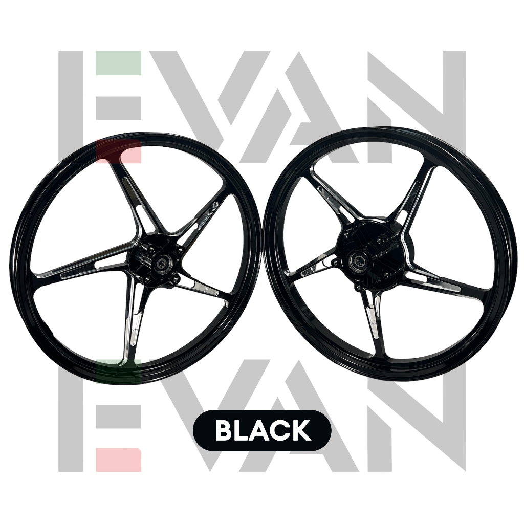 EVAN.PH TRC CNC 5 Spokes Raizen Front Rear Mags 1.6 x 1.85 x 17 For ...