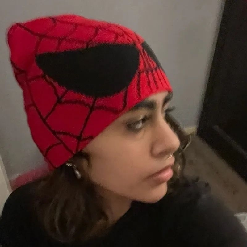 New Unisex Spider Web Cap Cute Funny Cartoon Warm Knitted Beanie Hat ...