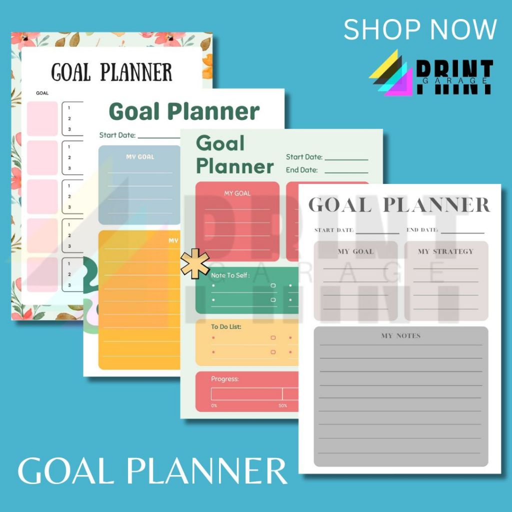 Aesthetic/Minimalist GOAL PLANNER for Office/School (notebook size ...