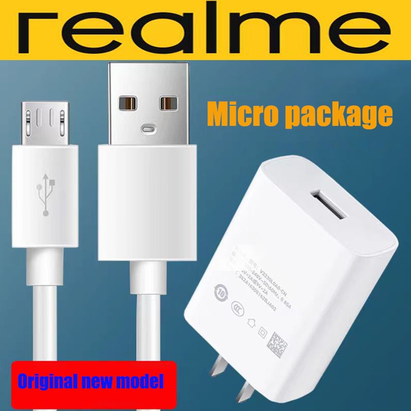 Realme Charger Original Fast Charger 18W Micro Usb Cable Adapter Set ...