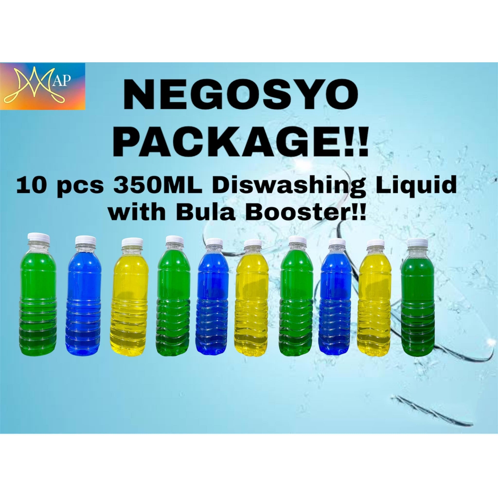10 Pcs - 350 ml Dishwashing Liquid with bula booster - Negosyo package ...