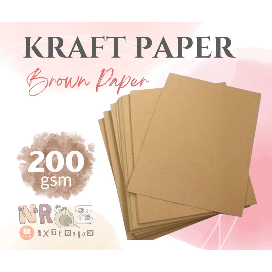 KRAFT PAPER, BROWN PAPER - 200gsm | Shopee Philippines