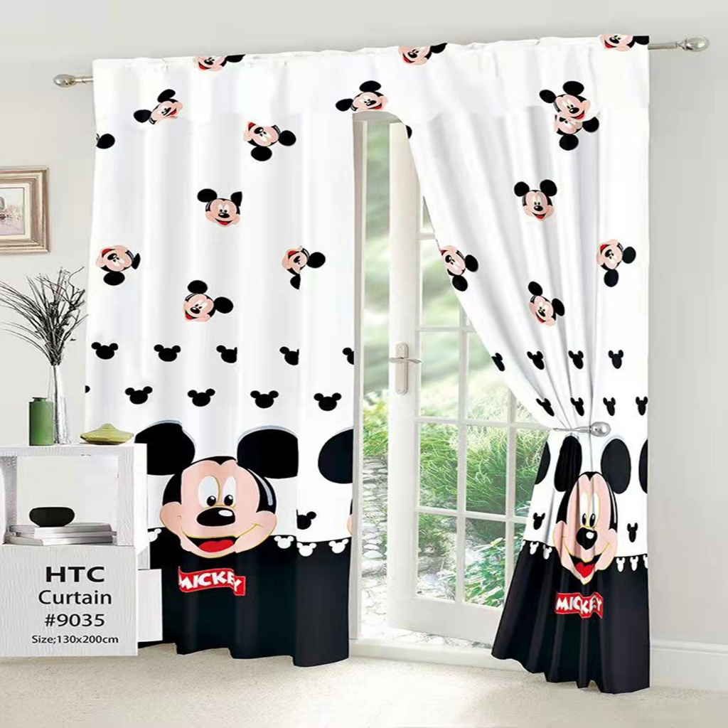 COD Sale Mickey Mouse Curtain for Window Curtains Home Living Home ...