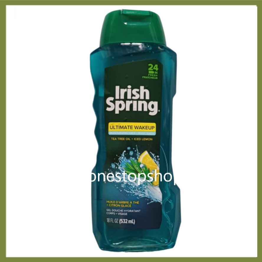 Irish Spring Ultimate Wake Up Tea Tree Face & Body Wash Moisturizing ...