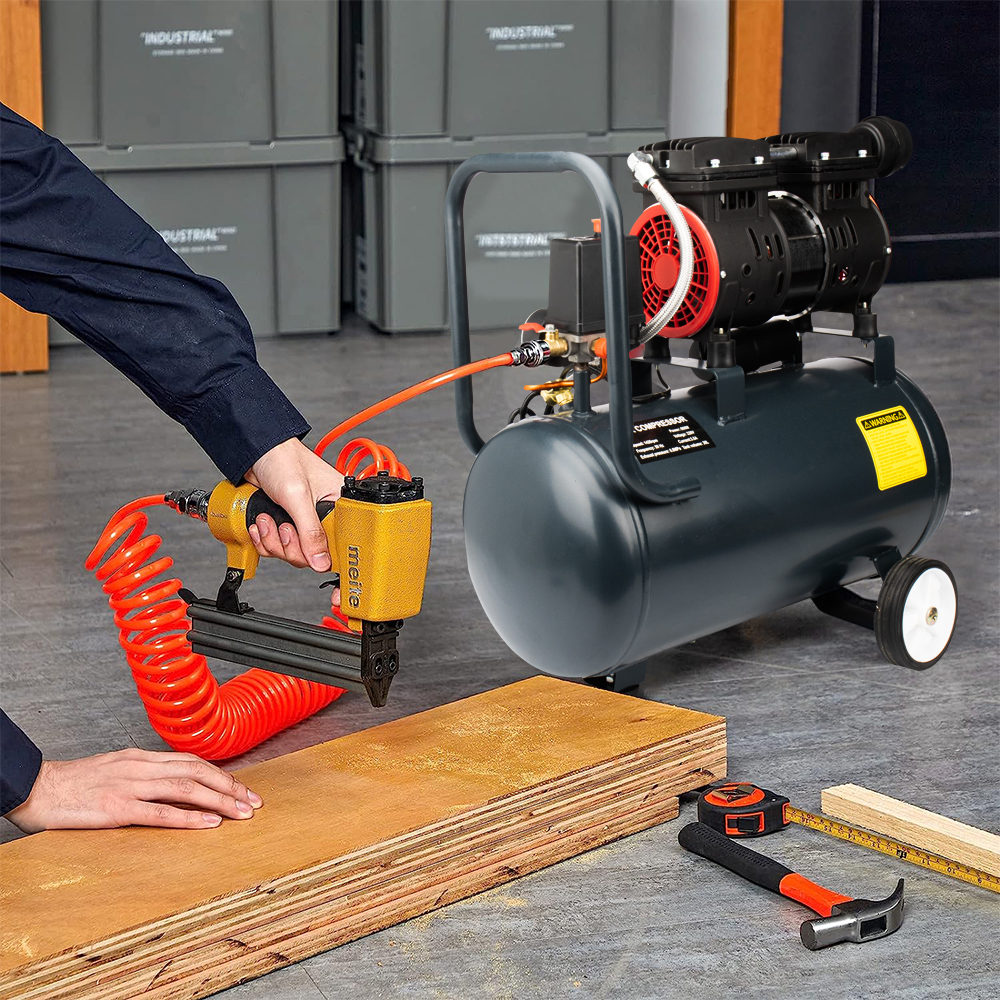 REAIM Air Compressor Portable Heavy Duty Oil-free Silent 1100W/2200W 8L ...