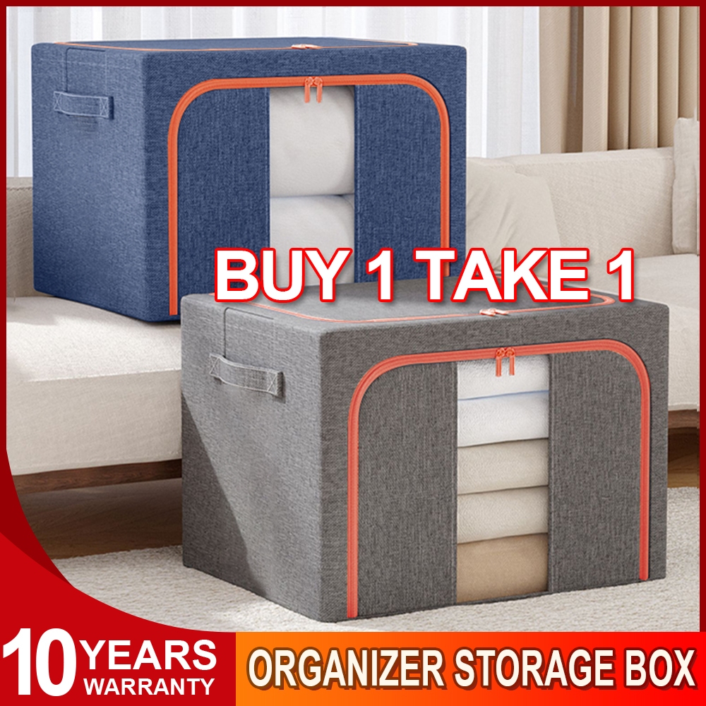 Eone Home Foldable Storage Box Clothes Organizer Basket With Cover ...