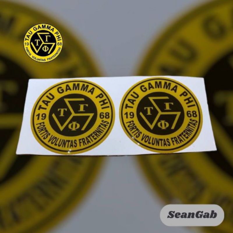 Triskelion Tau Gamma Phi Rubberized Embossed Sticker (2inches) | Shopee ...