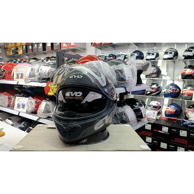 EVO M1-01 PLAIN,Full Face Motorcycle Helmet,Dual Visor | Shopee Philippines
