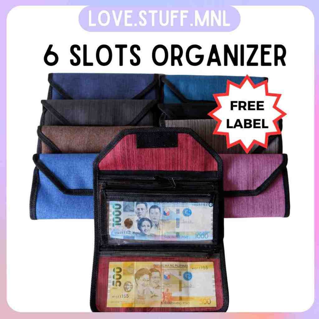 6 SLOTS BOOK TYPE MONEY ORGANIZER BILLS PASSBOOK PLAIN PRINTED with ...