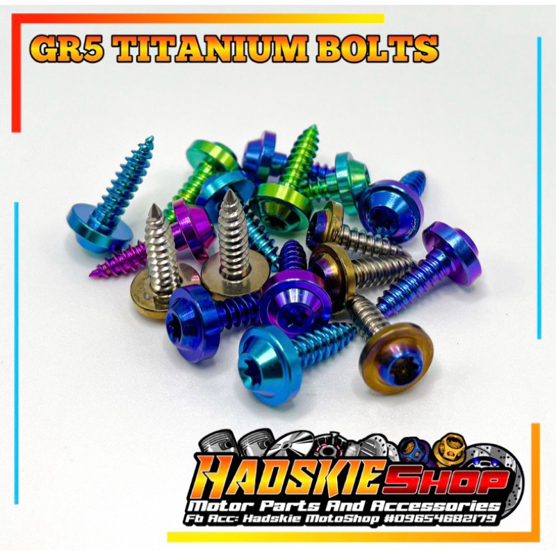 REAL TITANIUM GR5 body bolts 5x15 screw (1pc) | Shopee Philippines