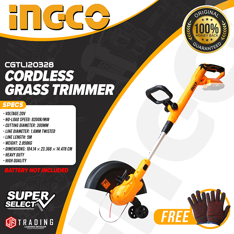 INGCO 20V Lithium-Ion Cordless Grass Trimmer CGTLI20328 UNIT ONLY High ...
