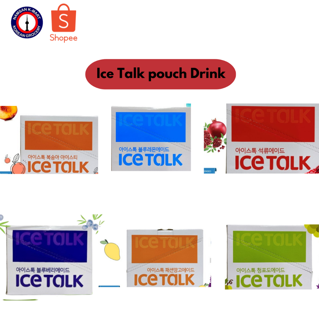 Ice Talk Korean Pouch Drinks 1box (50pcs) | Shopee Philippines