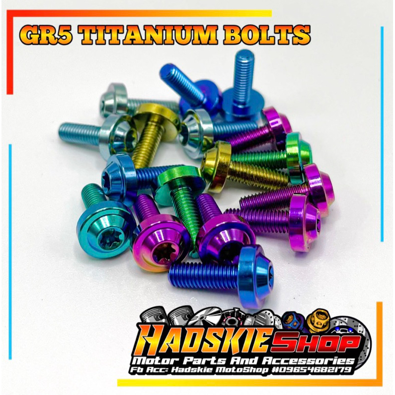 REAL TITANIUM GR5 BOLTS 5x15 Fine Tread, SENSOR DISC/BODY BOLTS (1pc ...