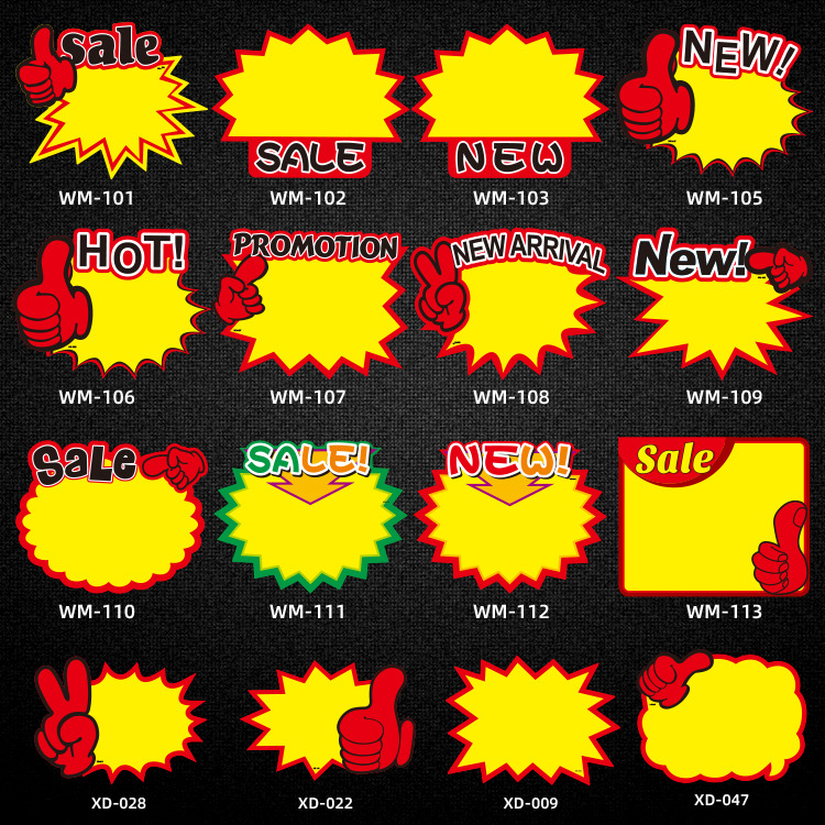 Product Price Tag Explosive sticke Supermarket Fruit Promotion Card ...