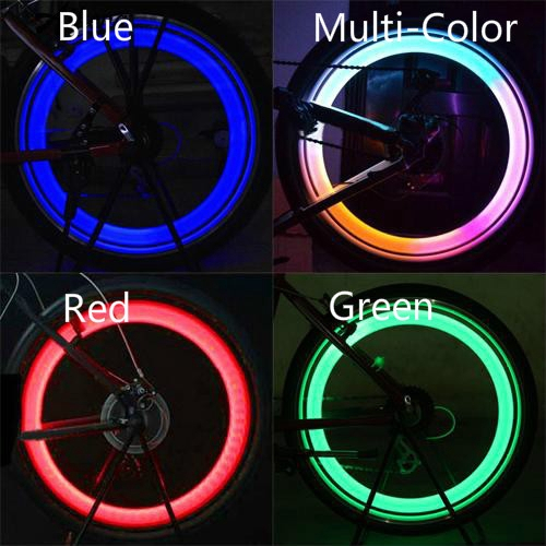 Safety Bright Bike Cycling Car Wheel Tire LED Spoke Light Lamp Neon ...