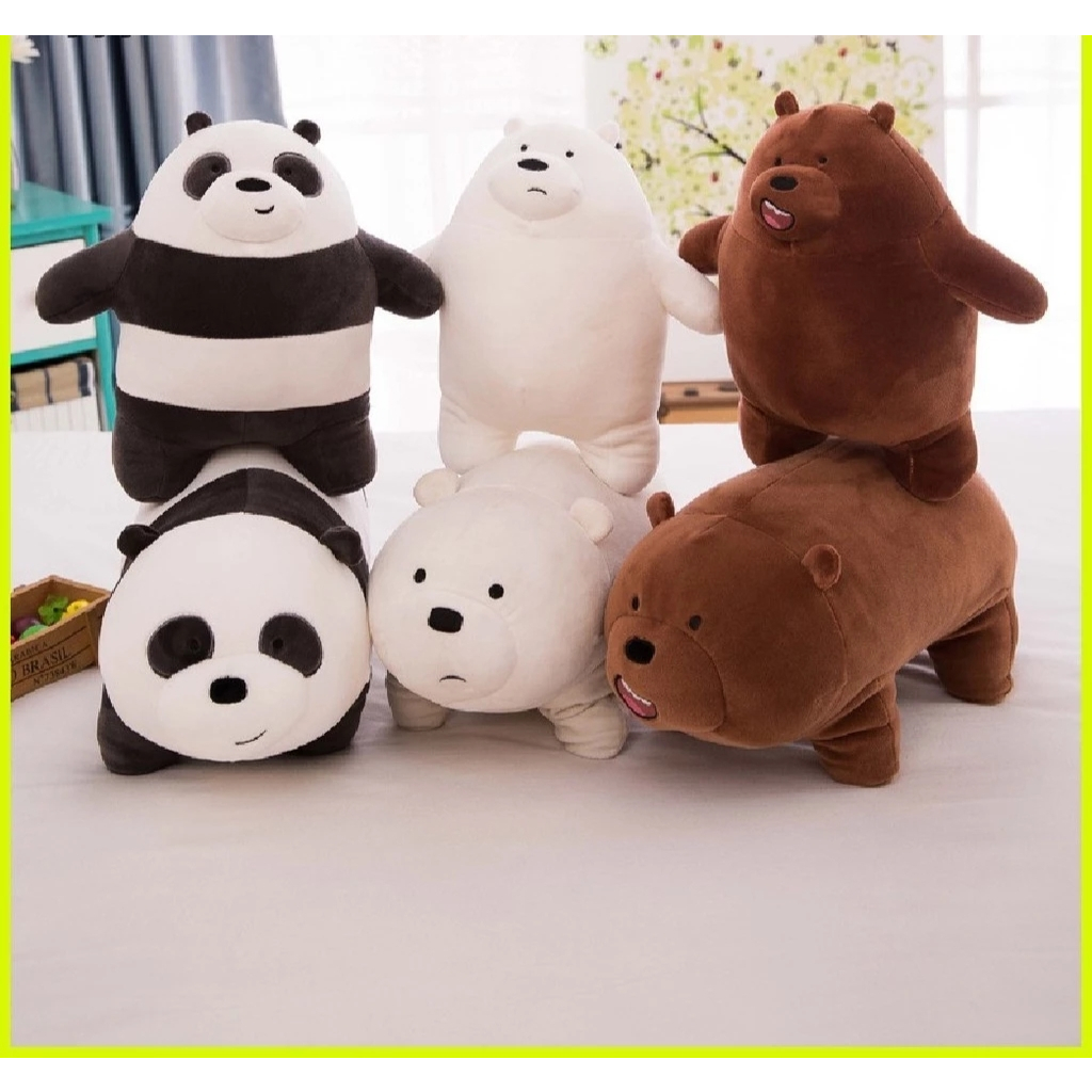 We Bare Bears Lovely Sitting Plush Toy Stuff Toys 25cm Animal Stuffed ...