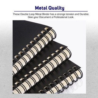 QUAFF Double Loop Wire Binder 3:1 Pitch Metal Loop Ring Binder (100pcs ...