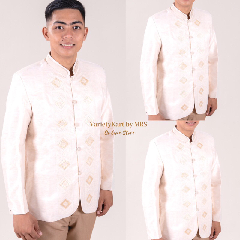 Double Collar Stitches Piña Coat Barong | Shopee Philippines
