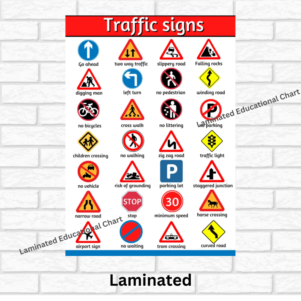 Laminated Road Signs, Traffic Signs, Traffic Safety, Road Safety Charts ...