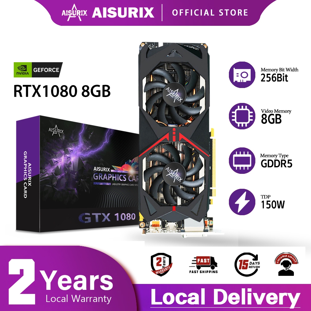 AISURIX Graphics Card GTX1080 8GB GDDR5X Video Card 100% New GPU ...