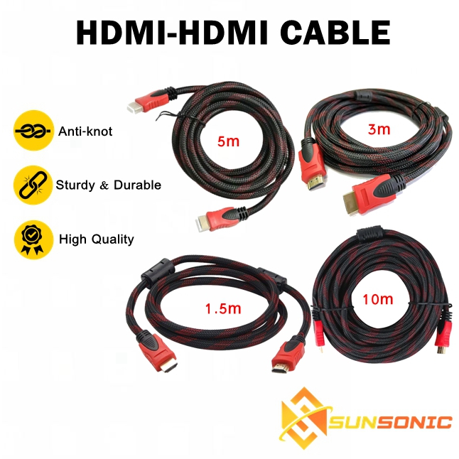 Hdmi To Hdmi 1.5m/3m/5m/10 Meters Ultra High Speed Hdmi Cable (hdmi ...