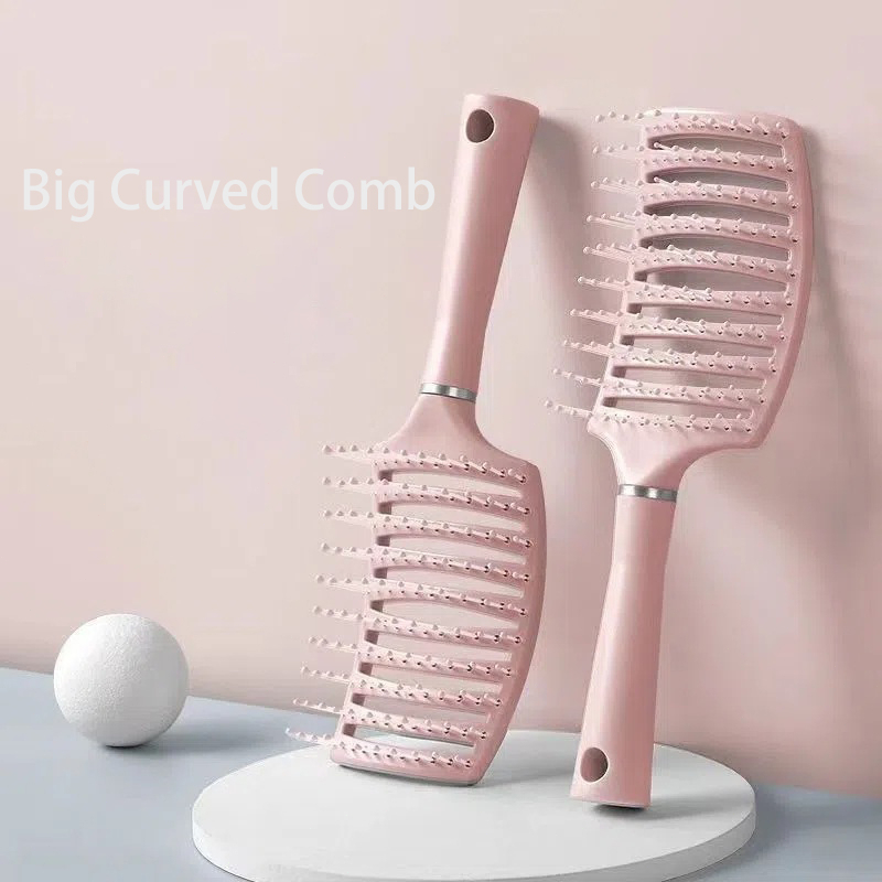 Fashion Big Curved Comb Curly Hair Fluffy Styling Comb Air Cushion Hair ...
