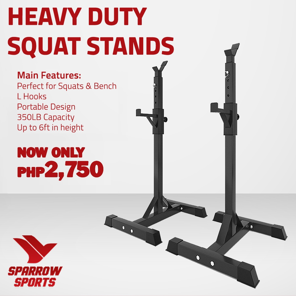 HEAVY DUTY SQUAT STANDS (1 PAIR) - HOMEGYM MOBILE MOVABLE GYM WEIGHTS ...