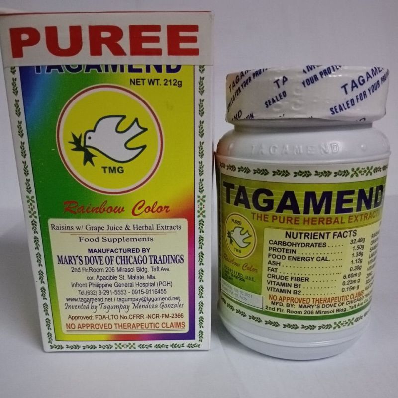 TAGAMEND PUREE ( ORIGINAL ) The Pure Herbal Extract ( Authorized MAKATI ...