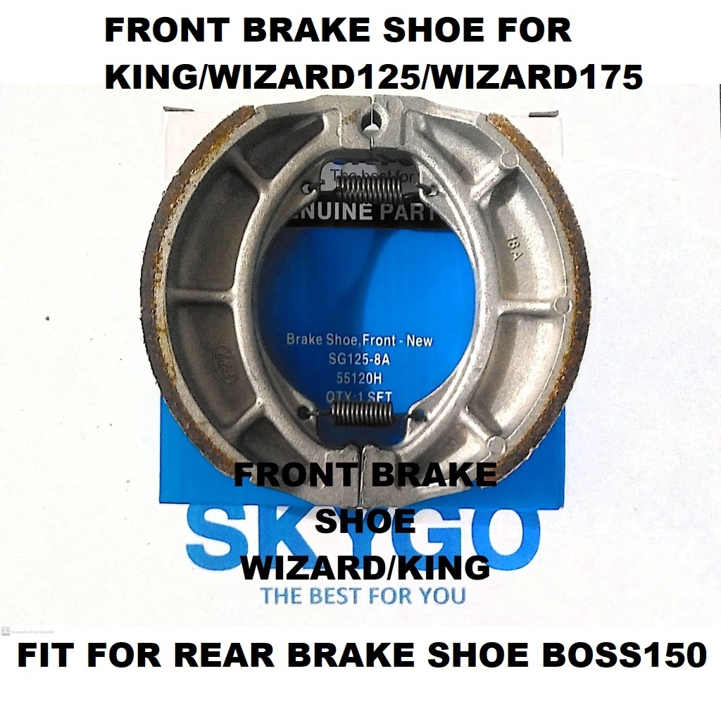 front brake shoe for euro daan hari/skygo/king/wizard/boss150 (rear ...