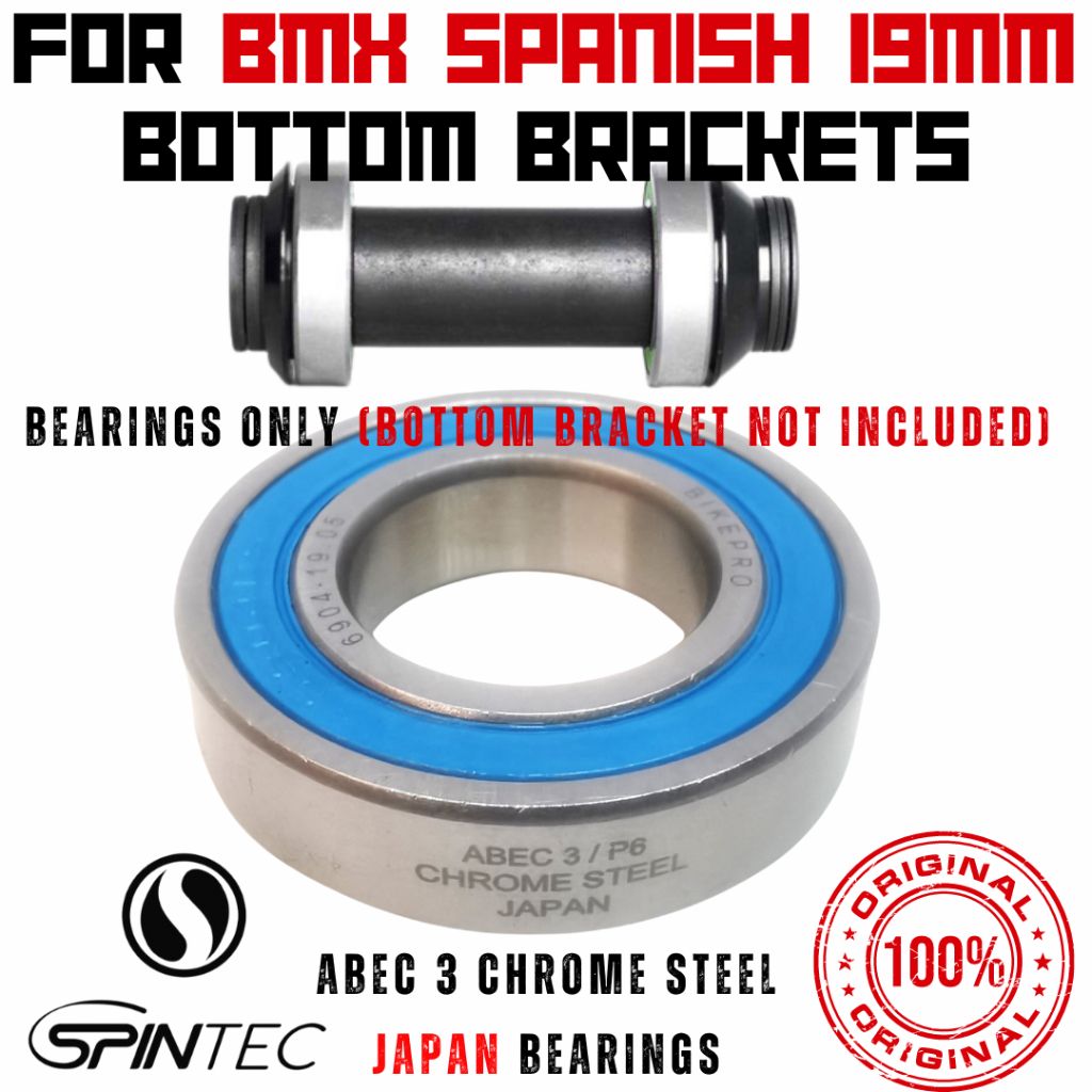 BMX SPANISH 19MM Bottom Bracket Chrome Steel Japan Bearings from ...