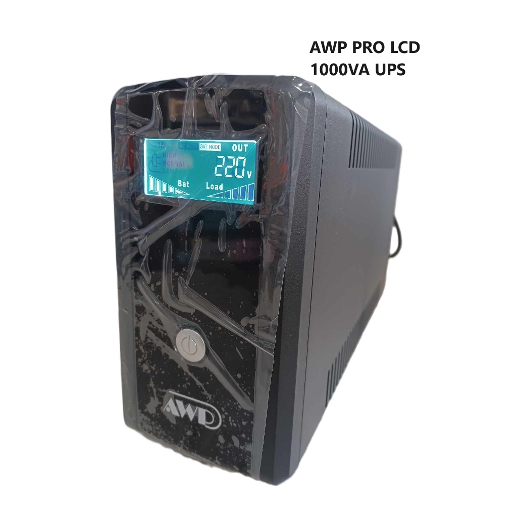 AWP AIDE 1000VA PRO LCD 600 Watts Uninterruptible Power Supply- AWP PRO ...
